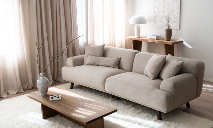 CATANIA DOUBLE Soffbord Beige - Handla hos SoffaDirekt